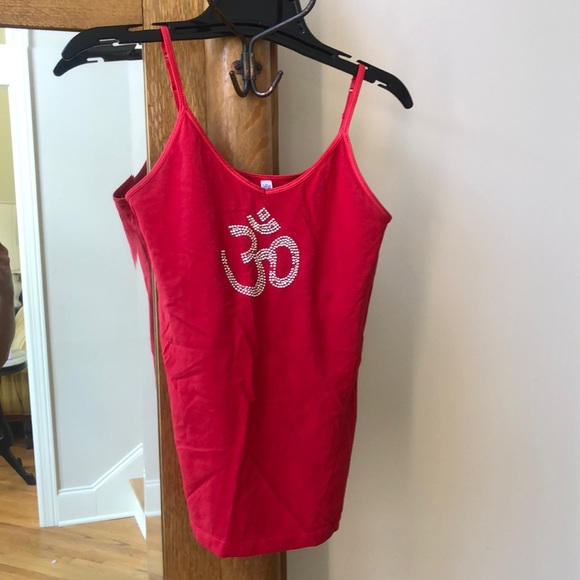 Anjali | Tops | Anjali Brand Om Yoga Tank Built In Shelf Bra Sparkling ...